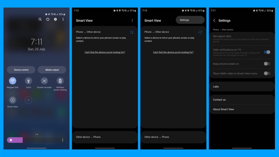 How to enable Google Cast screen mirroring feature on Samsung phones ...