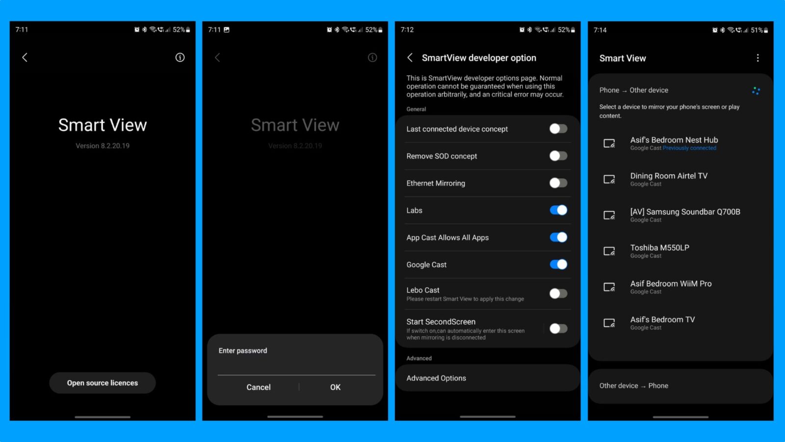 How to enable Google Cast screen mirroring feature on Samsung phones ...