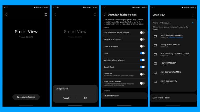 How to enable Google Cast screen mirroring feature on Samsung phones ...