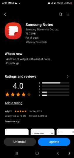 Samsung Notes update brings new widget option to Galaxy devices - SamMobile