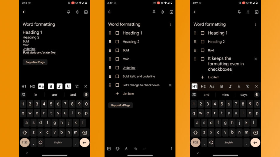 Google Keep to finally bring more text formatting options - SamMobile