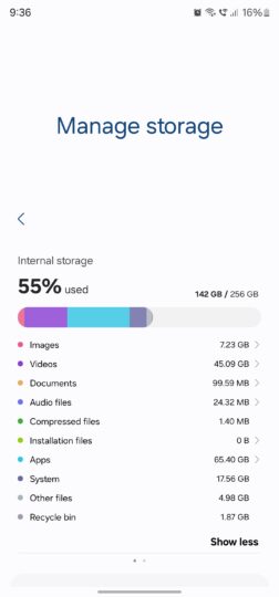 Samsung shows more accurate system storage figures with One UI 6 update ...