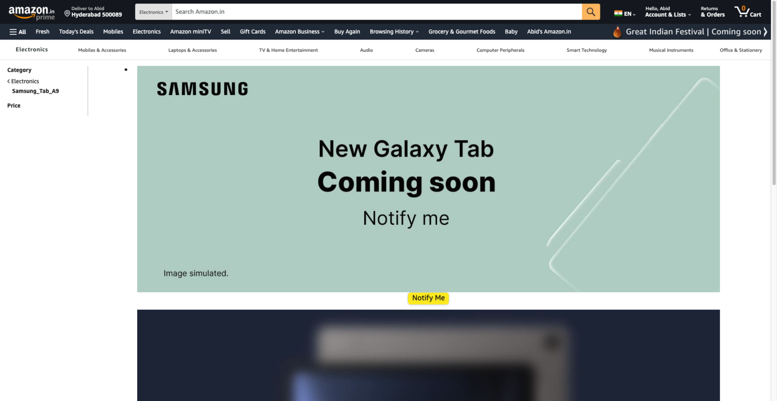 Samsung Galaxy Tab A9 is launching in India on October 5 - SamMobile