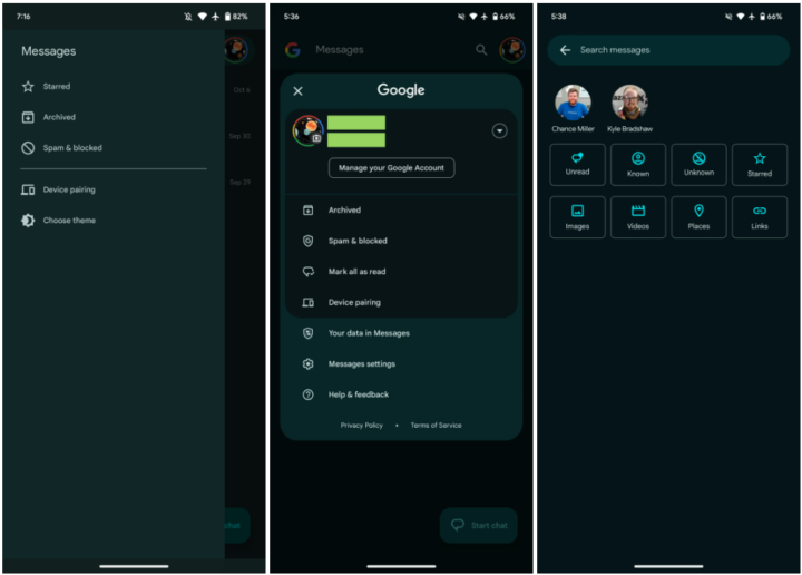 Google Messages app gets rid of Android's old hamburger menu - SamMobile