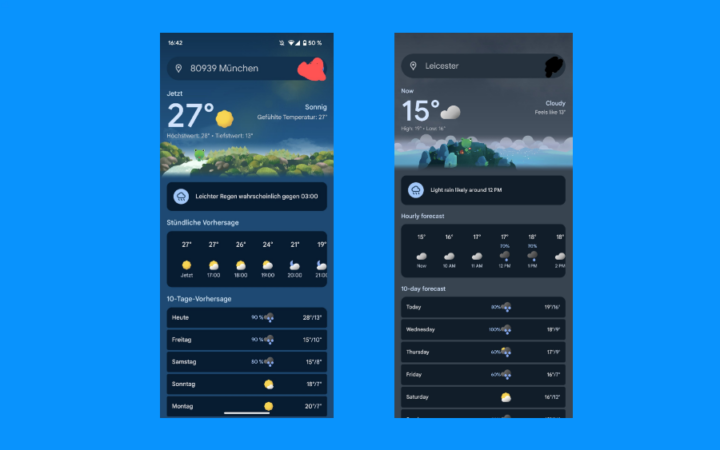 New Google Weather UI design comes to Samsung Galaxy phones - SamMobile