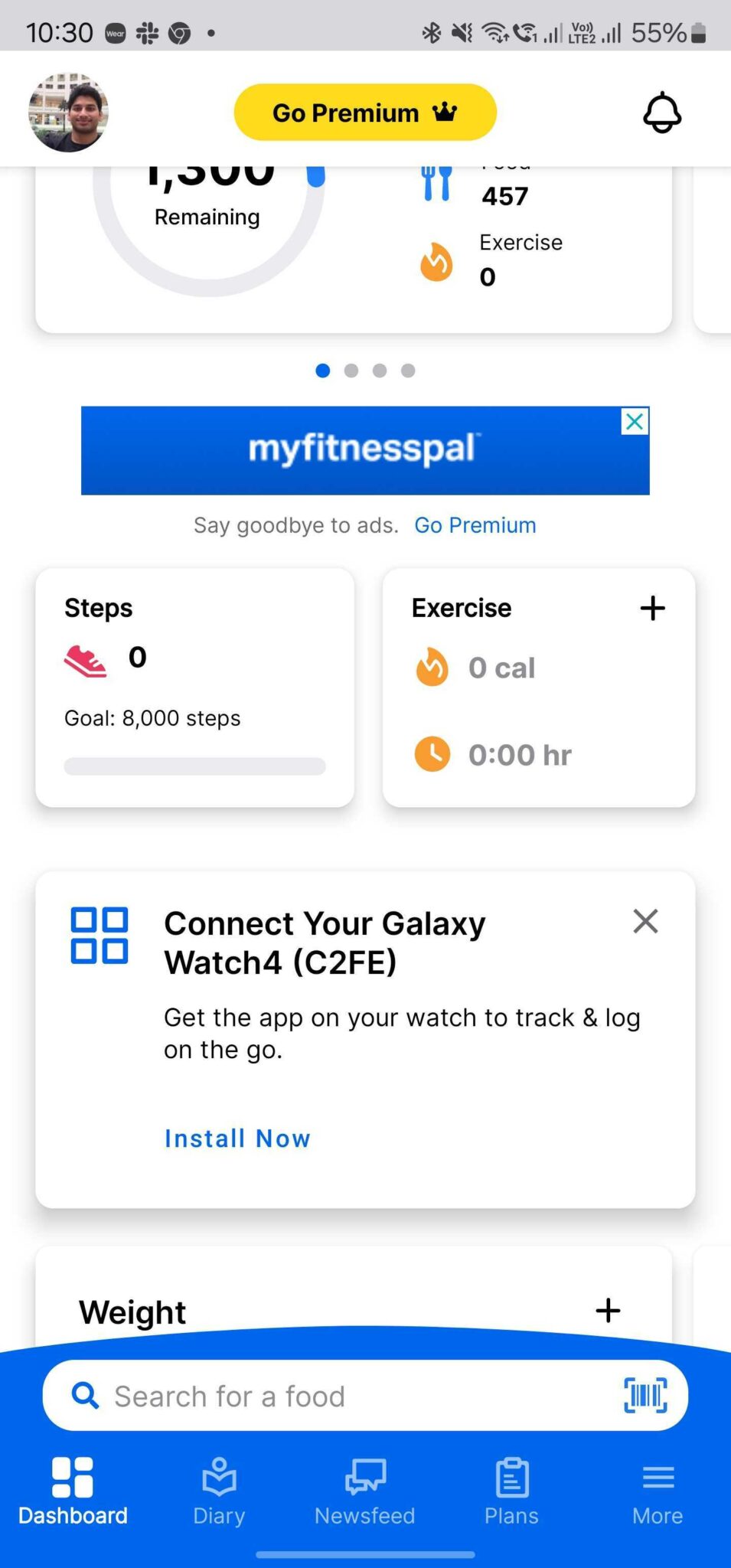 MyFitnessPal app is now available on Samsung Galaxy Watches with Wear ...