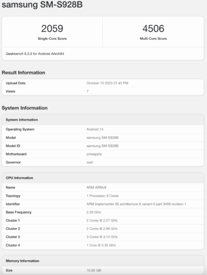 Benchmark for European Galaxy S24 Ultra turns the world on its head ...