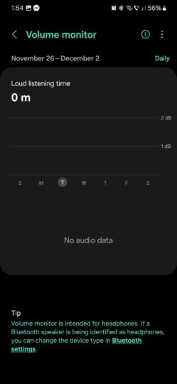 Screen time and loud volume monitors return to form in One UI 6.0 ...