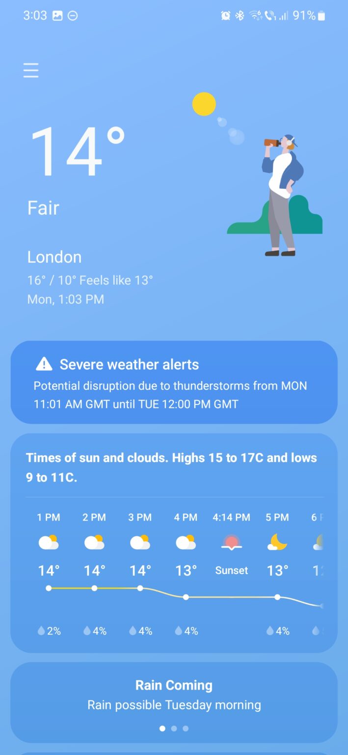 Samsung Weather Week: Overview of one of the prettiest mobile weather ...