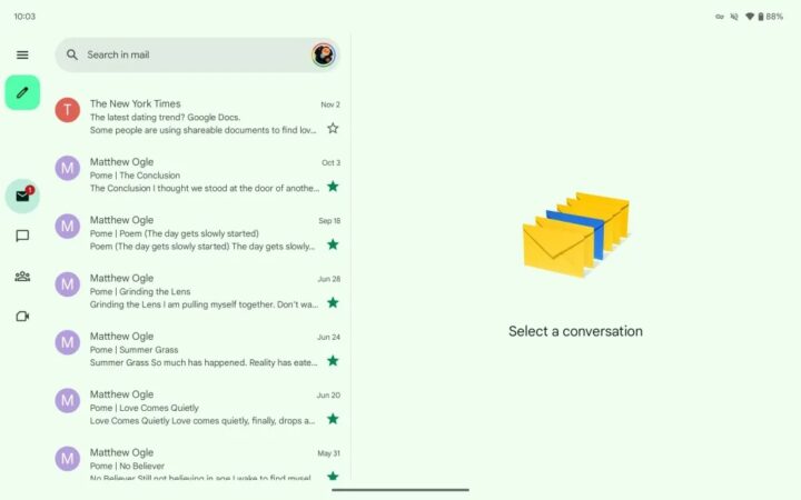 Gmail app for Android tablets now has a better design - SamMobile