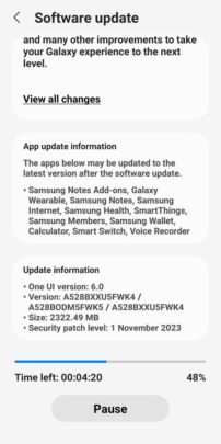 Samsung Galaxy A52s gets Android 14 (One UI 6.0) update in India - SamMobile