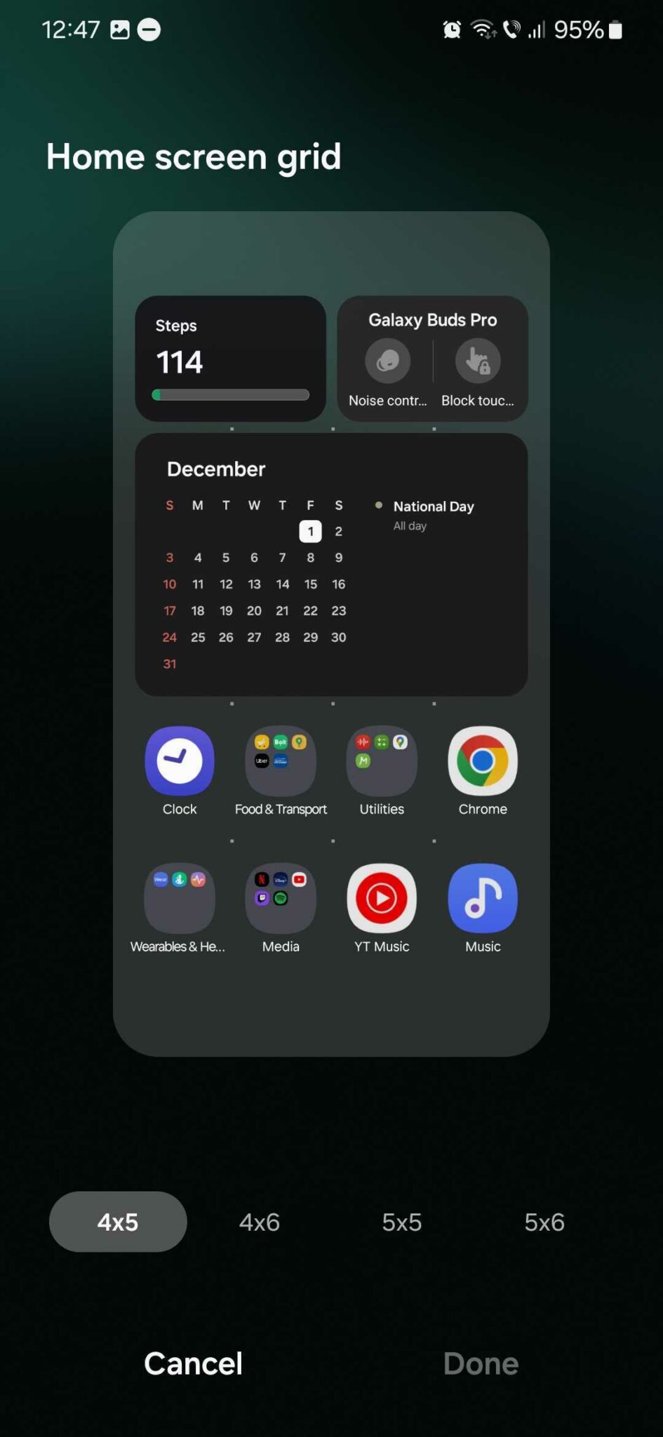 Change grid sizes after the One UI 6.0 update - SamMobile