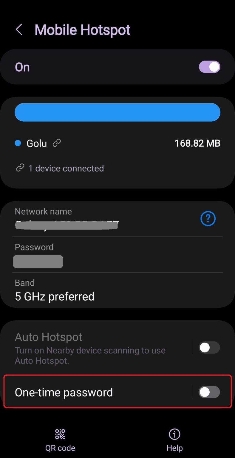 One UI 6 lets you set one-time passwords (OTP) for mobile hotspot ...