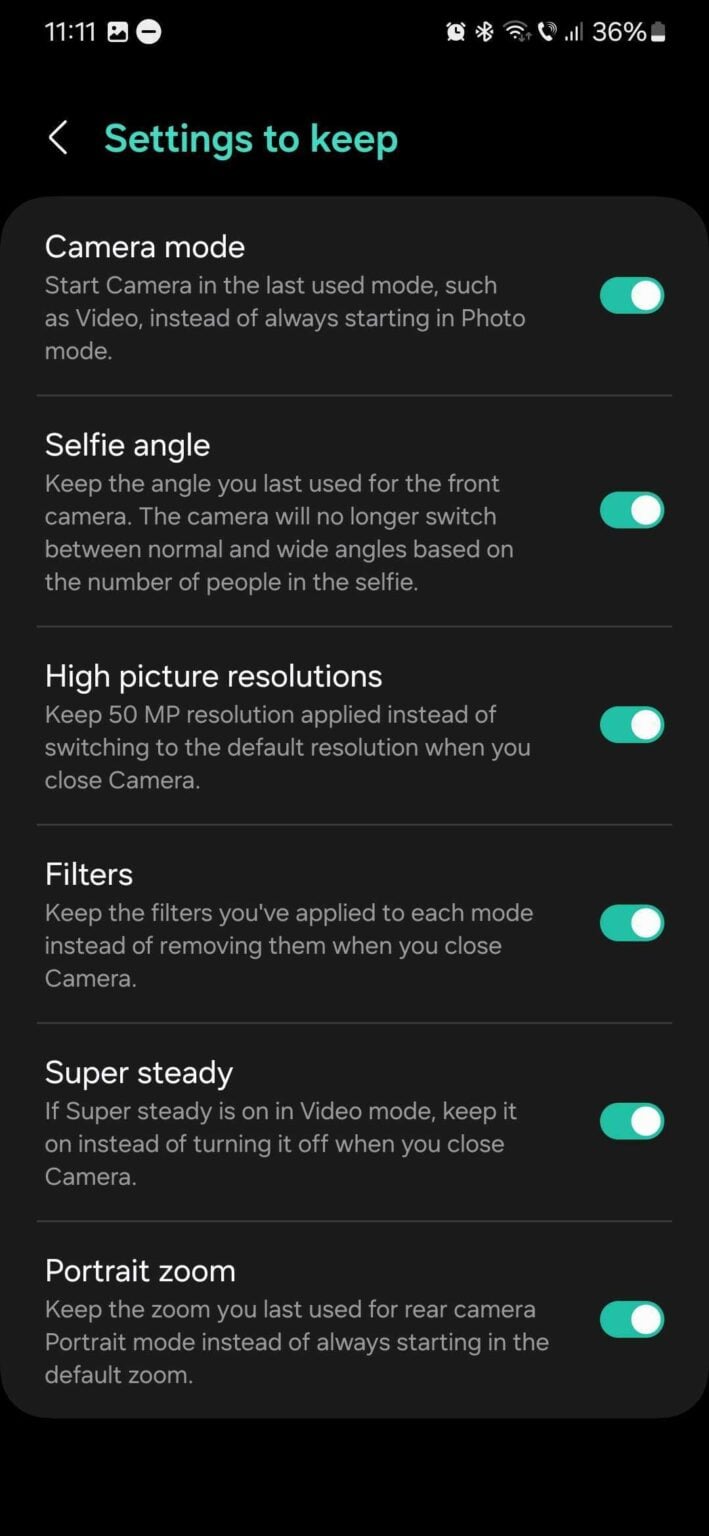 Samsung Camera settings to keep - SamMobile