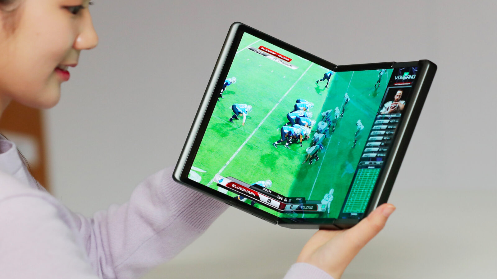 Samsung unveils OLED screen that can fold inwards and outwards - SamMobile