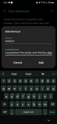 Create and manage your Samsung Keyboard text shortcuts - SamMobile