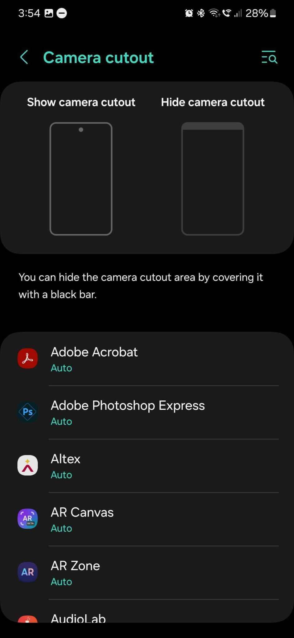 You can still hide the camera cutout on Galaxy phones with One UI ...