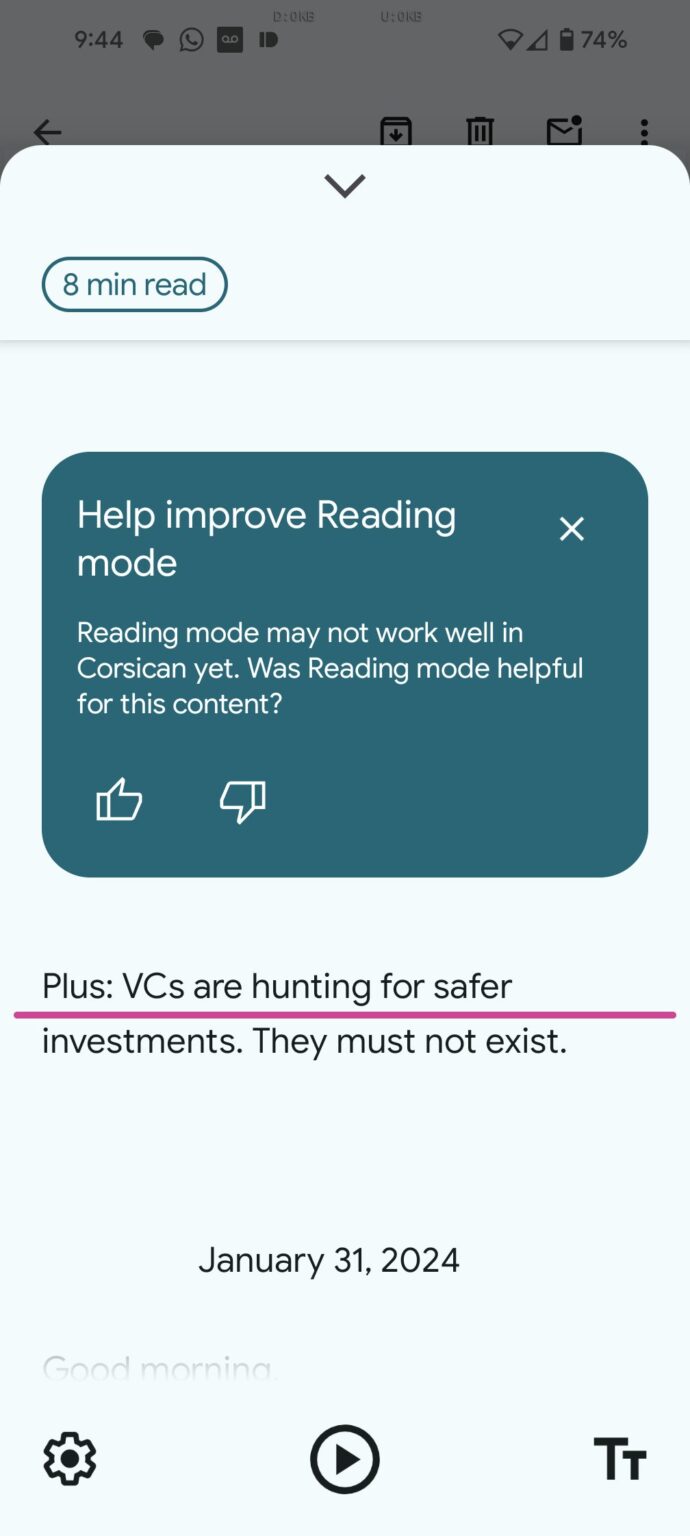 Google's Reading mode for Android now works with emails in Gmail ...