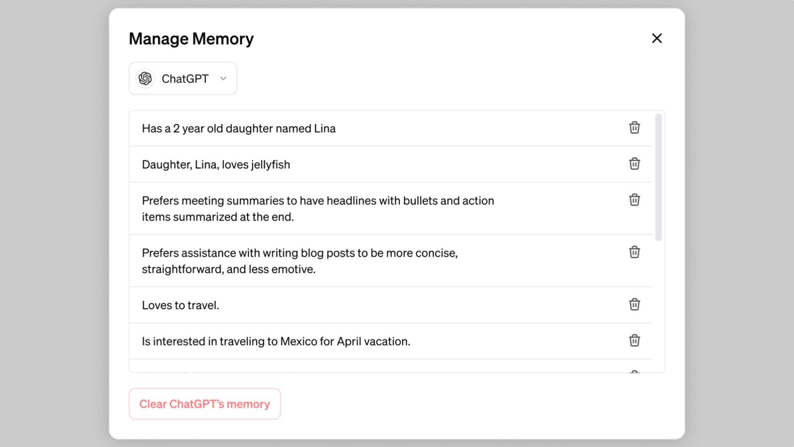 ChatGPT can now remember details from conversations to offer more ...