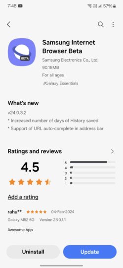 A new Samsung Internet Browser Beta version is rolling out - SamMobile