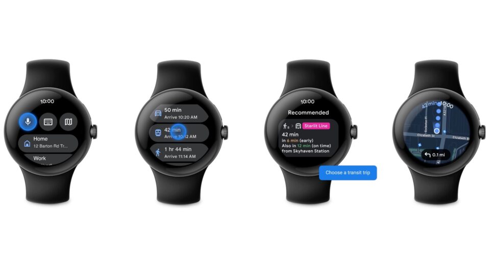 Google Maps on Galaxy Watch now shows public transit options - SamMobile