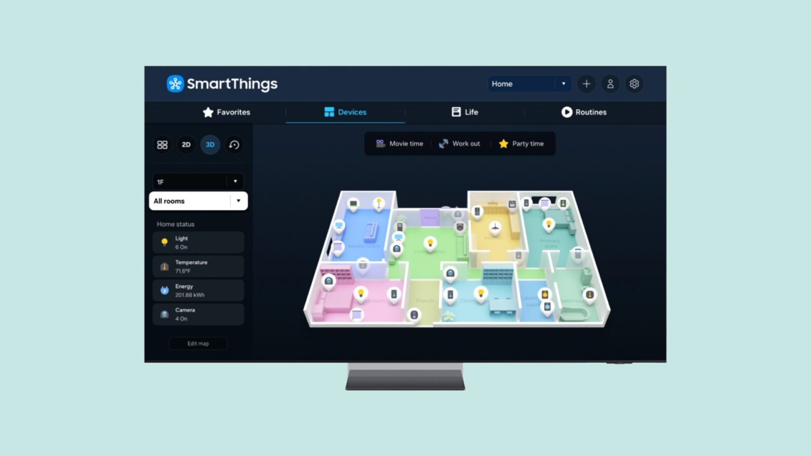 Samsung SmartThings app gets 3D Map View for better usability - SamMobile