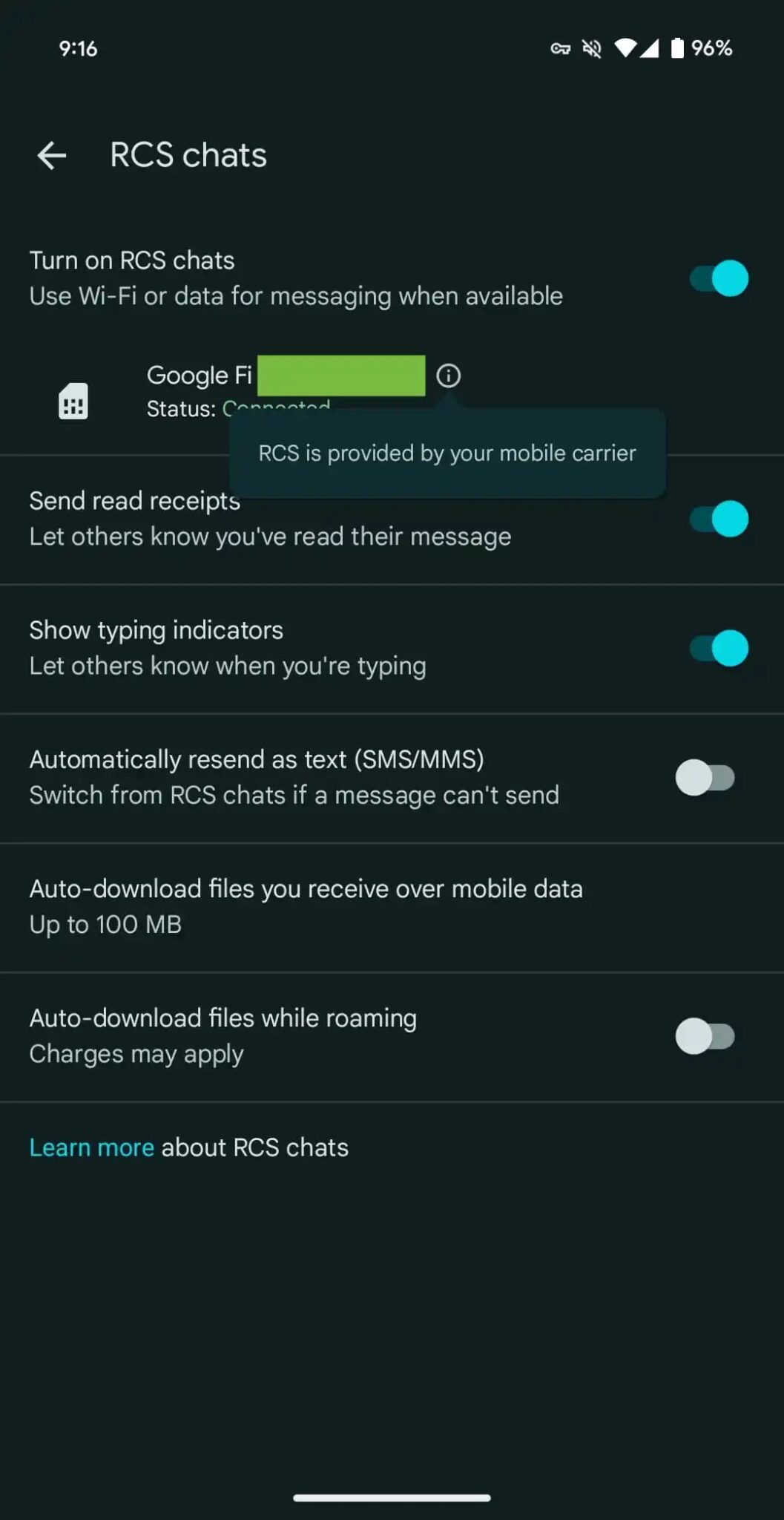 Google Messages now shows the RCS provider in a different place - SamMobile