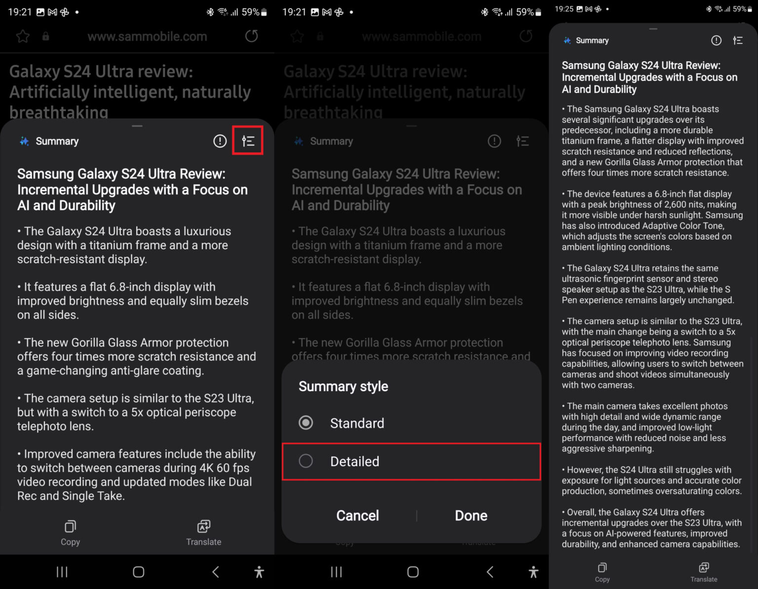 Galaxy AI: Summarize and translate webpages in Samsung Internet - SamMobile