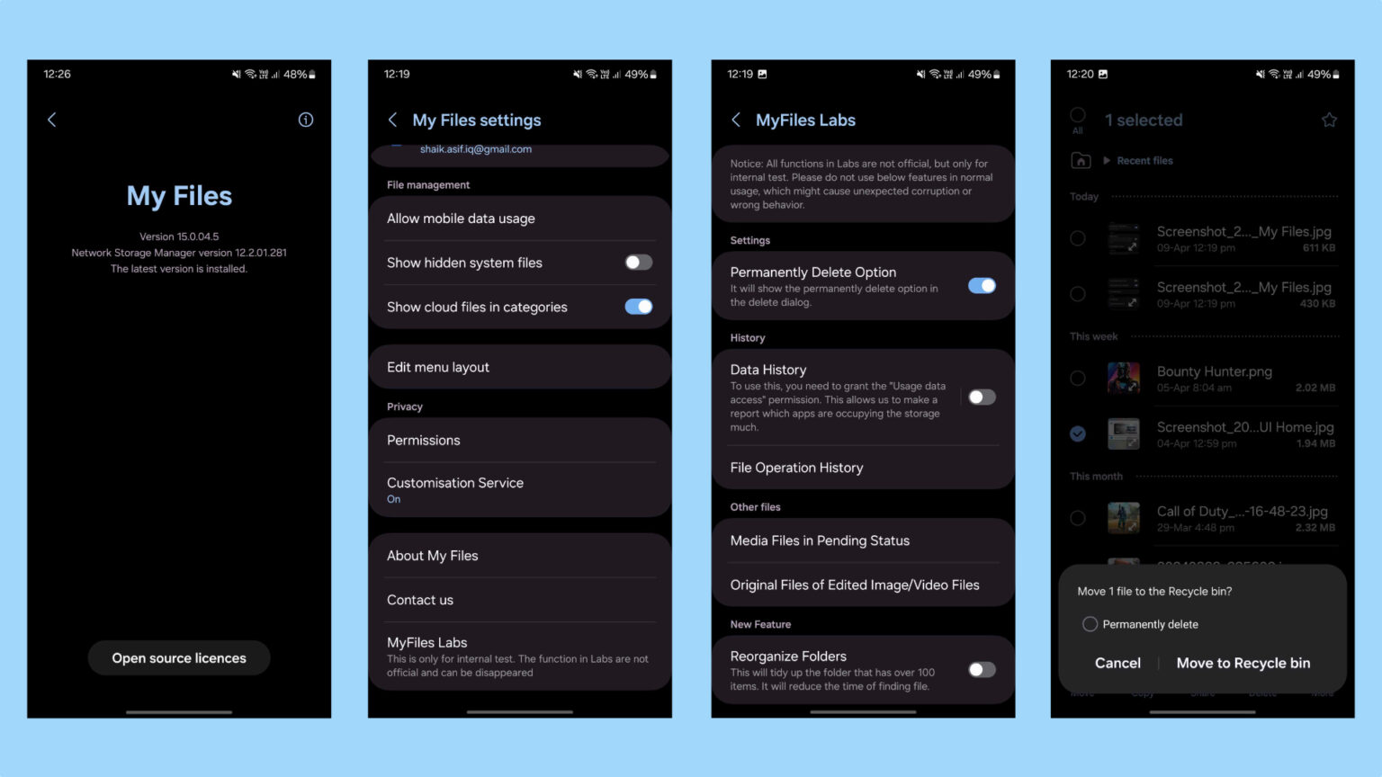 Samsung's My Files app lets you permanently delete files in one go ...