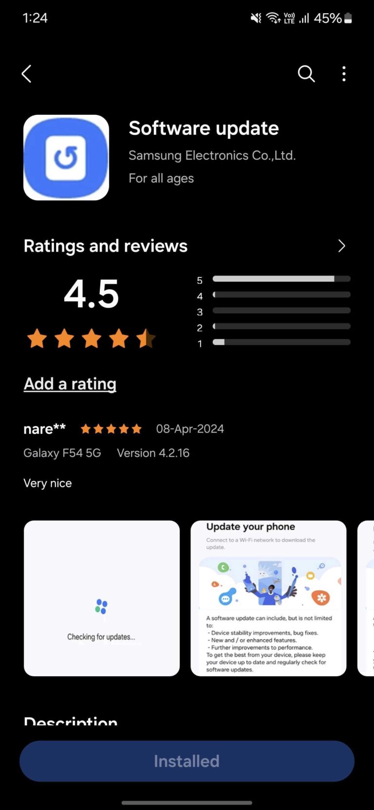 A software update arrives for... Software Update app on Samsung phones ...