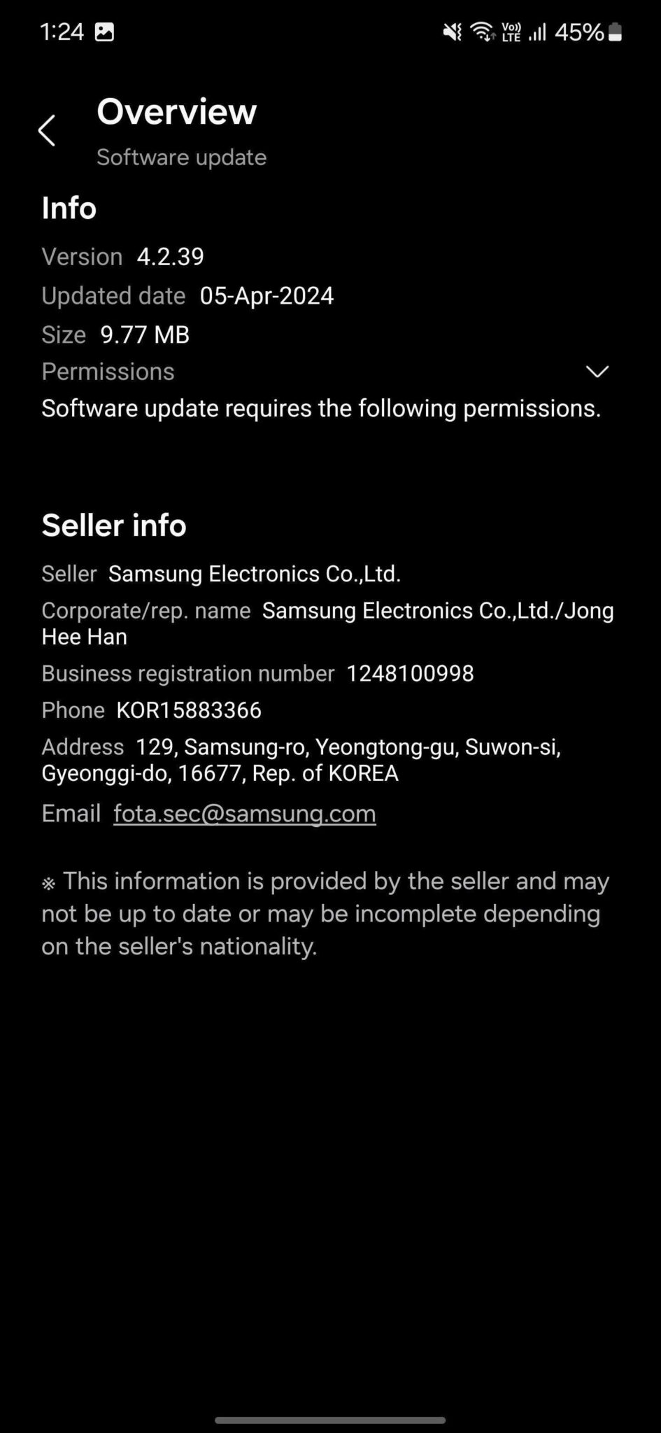 A software update arrives for... Software Update app on Samsung phones ...