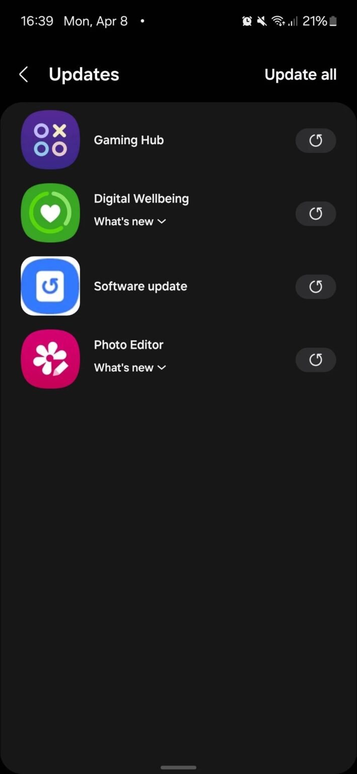 A software update arrives for... Software Update app on Samsung phones ...