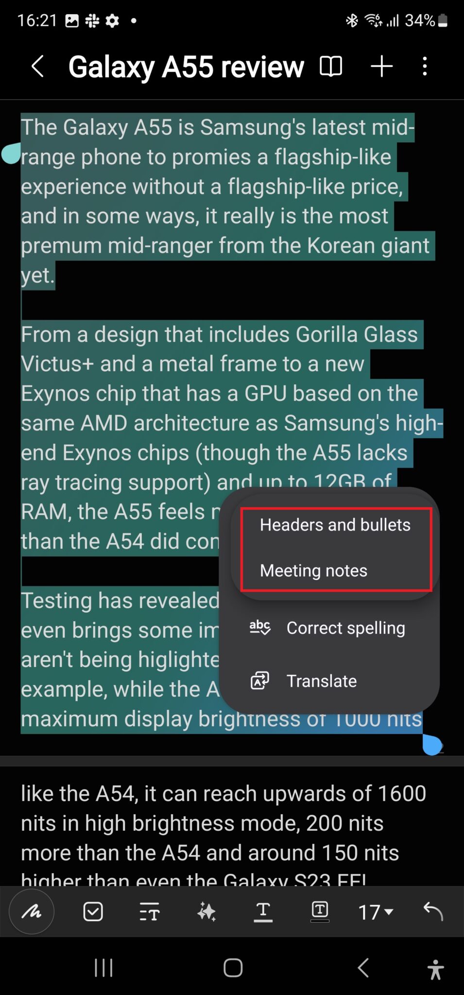 Galaxy AI: Better your note-taking game with Samsung Note Assist ...