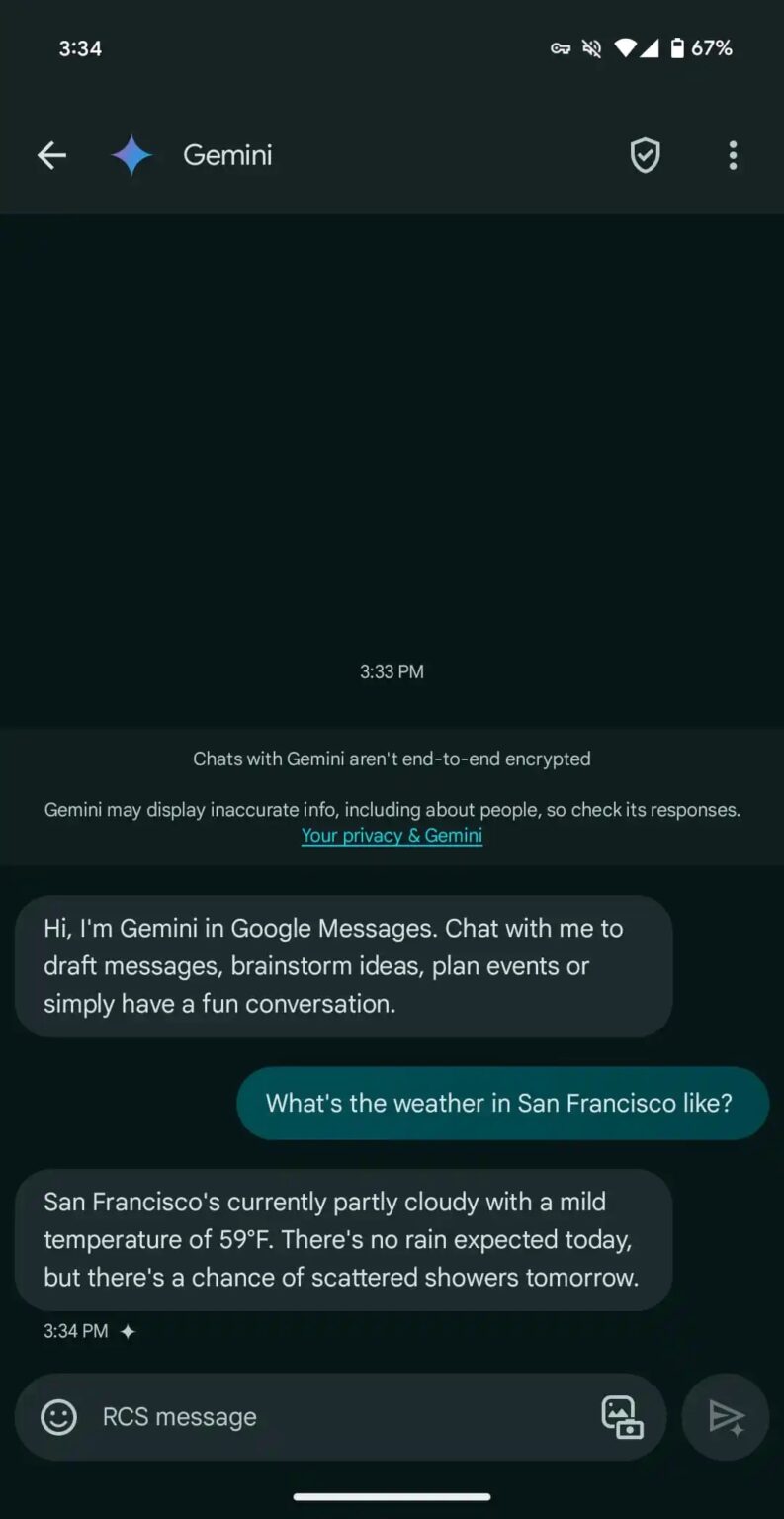 Gemini is accessible via Google Messages, but it isn't what you expect ...