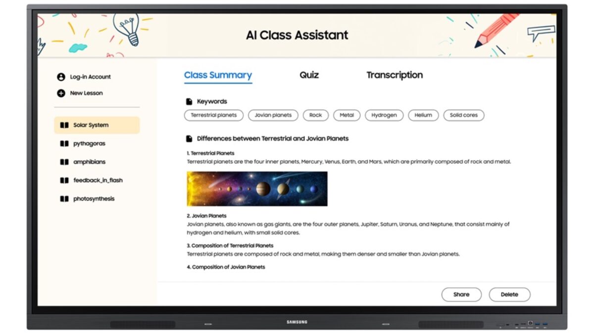 Samsung brings AI to interactive displays for classrooms - SamMobile