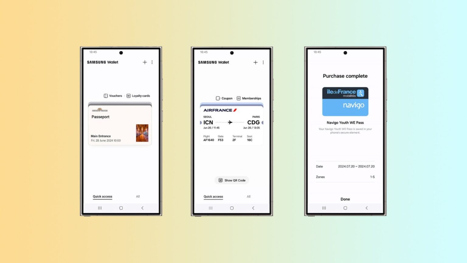 Samsung Wallet gets Air France boarding passes, Paris local transport ...