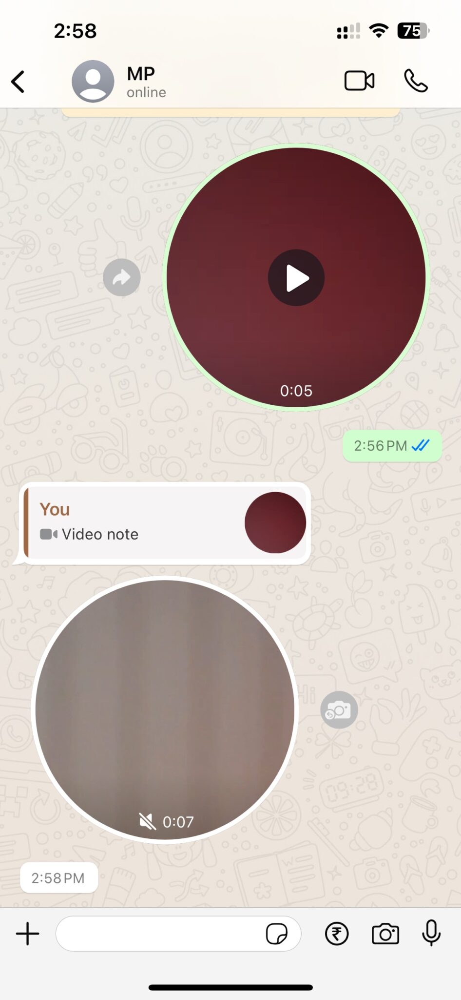 Replying to Video Notes on WhatsApp gets easier - SamMobile
