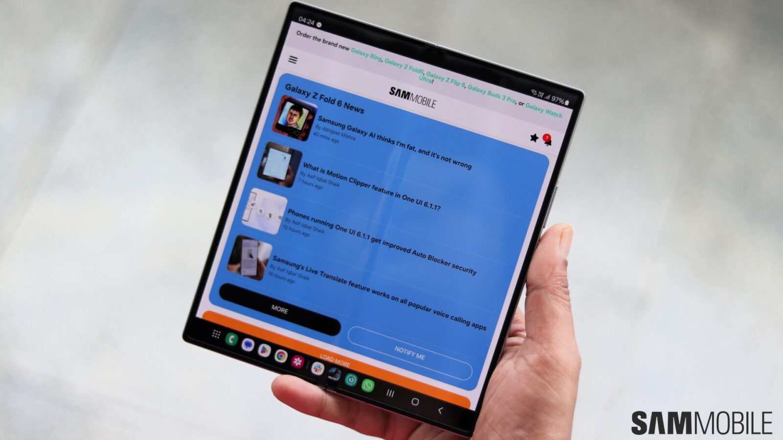 You can barely spot the Galaxy Z Fold SE foldable display crease ...