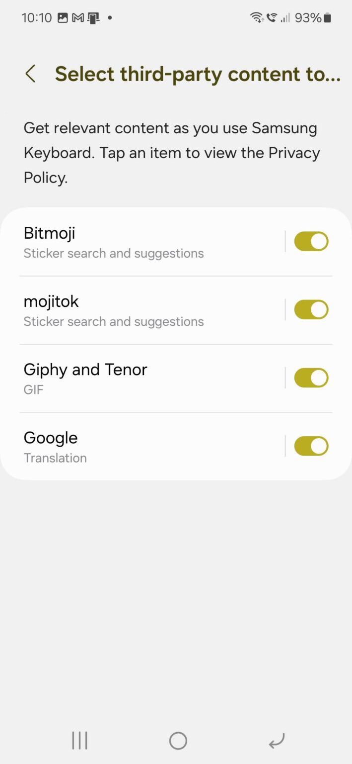 Samsung Keyboard loses Grammarly, Spotify, YouTube extensions - SamMobile