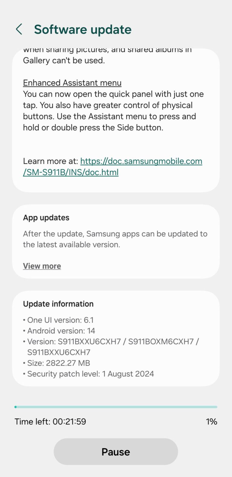 Galaxy S23 One UI 6.1.1 update rolling out to more countries - SamMobile
