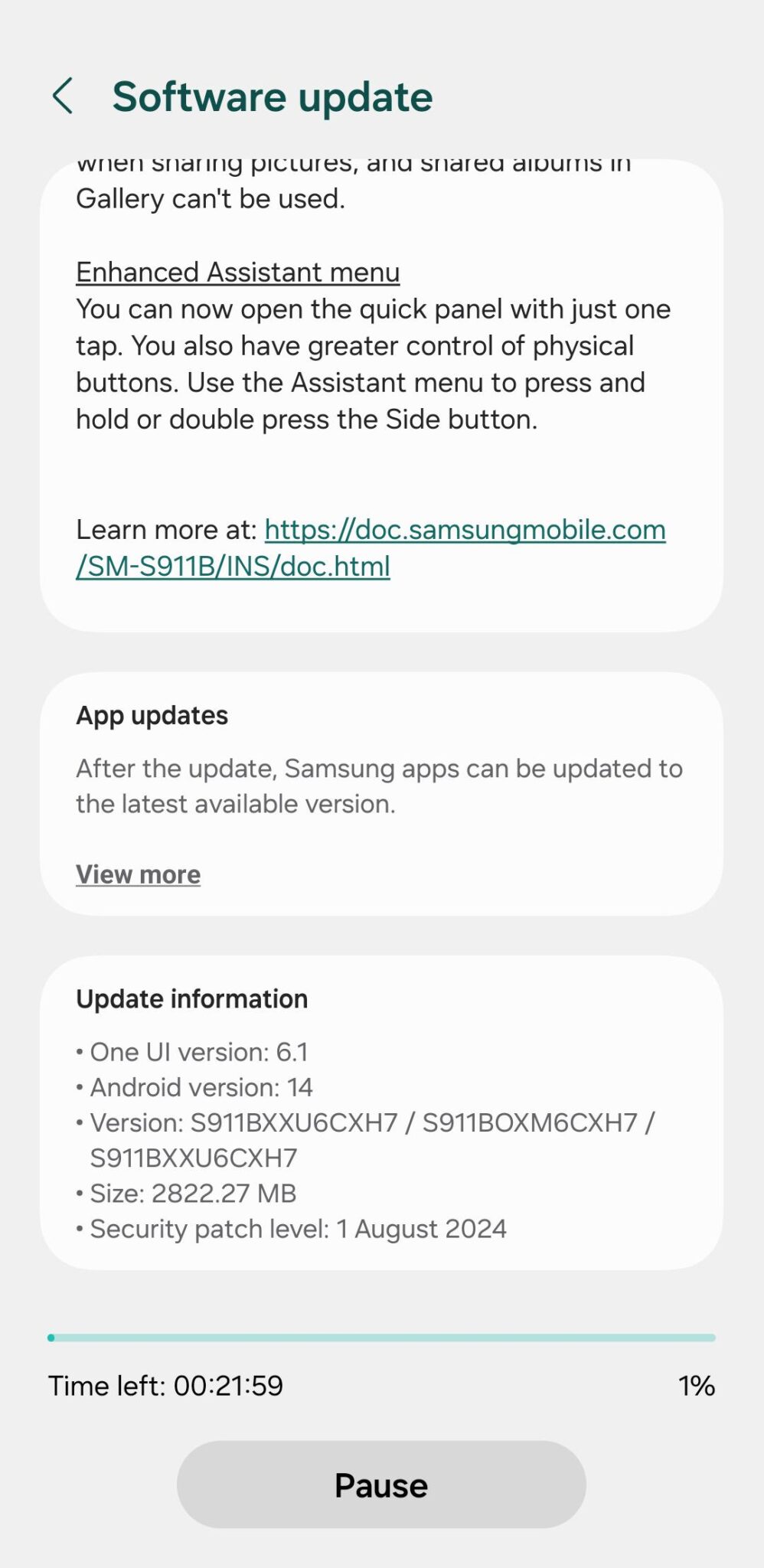 Galaxy S23 One UI 6.1.1 update rolling out to more countries - SamMobile