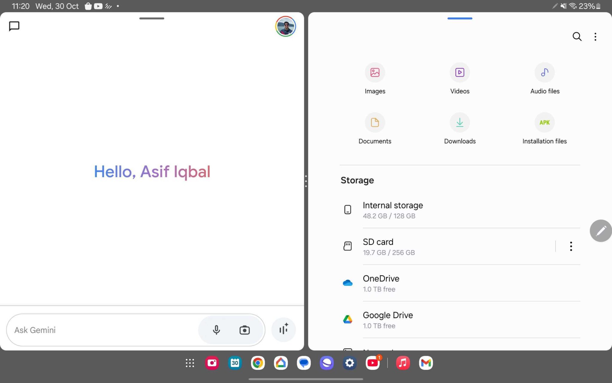 Gemini gets split-screen mode on Galaxy Tab, Galaxy Z Fold devices ...