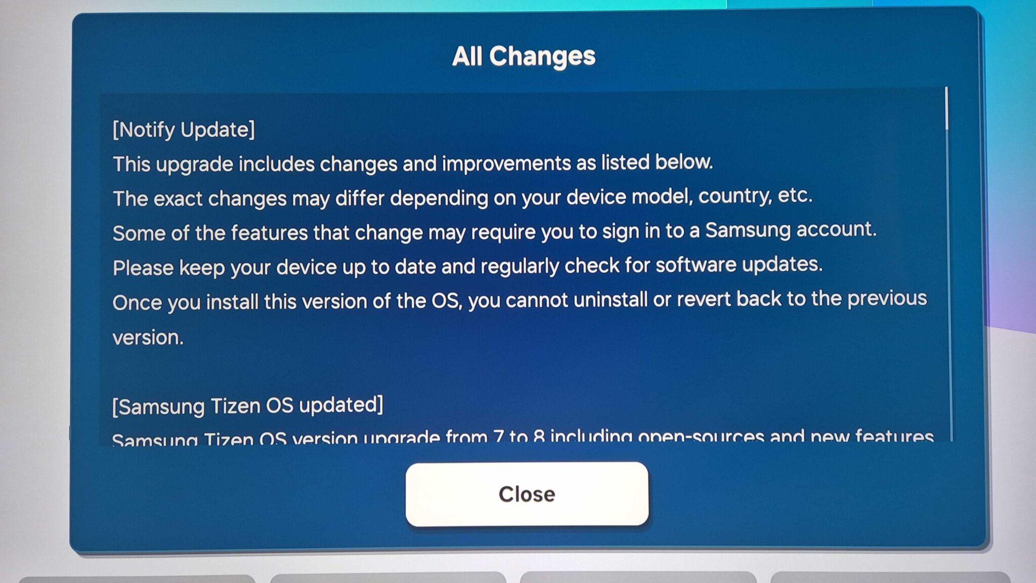 Tizen 8 One UI update is rolling out on Samsung TVs in Europe - SamMobile