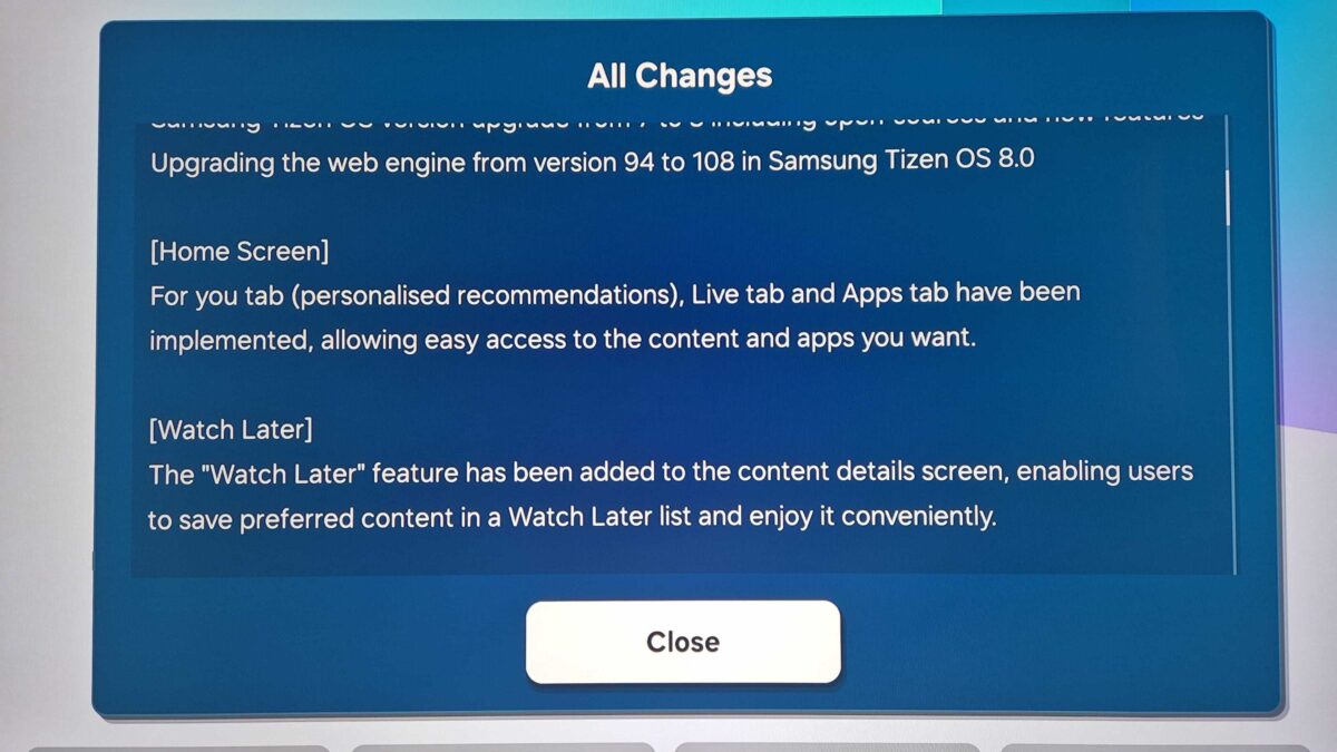 Tizen 8 One UI update is rolling out on Samsung TVs in Europe - SamMobile