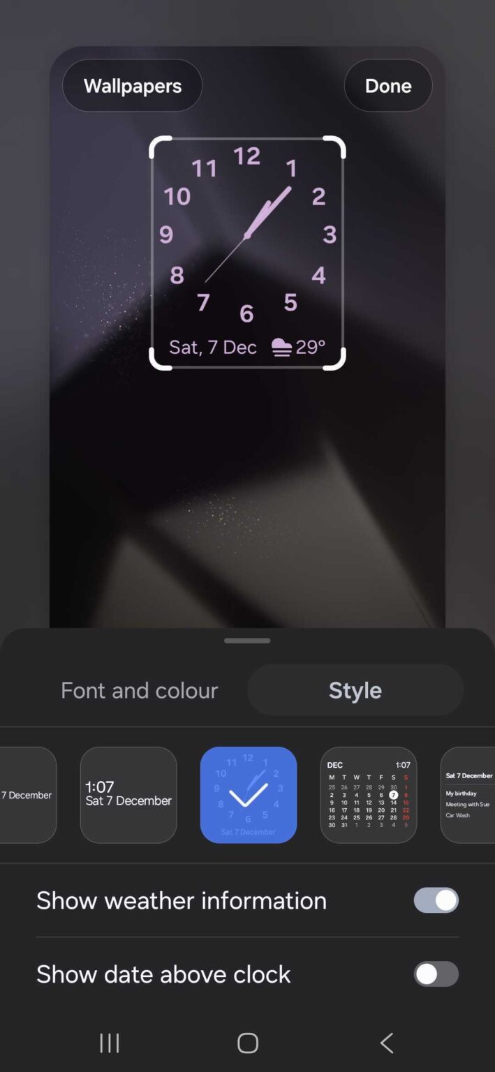 Here are all of One UI 7's lock screen clock styles - SamMobile