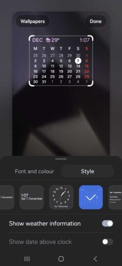 Here are all of One UI 7's lock screen clock styles - SamMobile