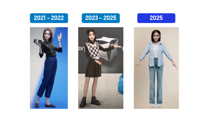 Samsung's Sam has new clothes, hairstyle, and body proportions - SamMobile