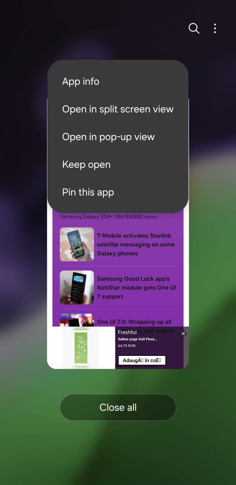 App pinning is now hidden in One UI but here's how to reveal it - SamMobile