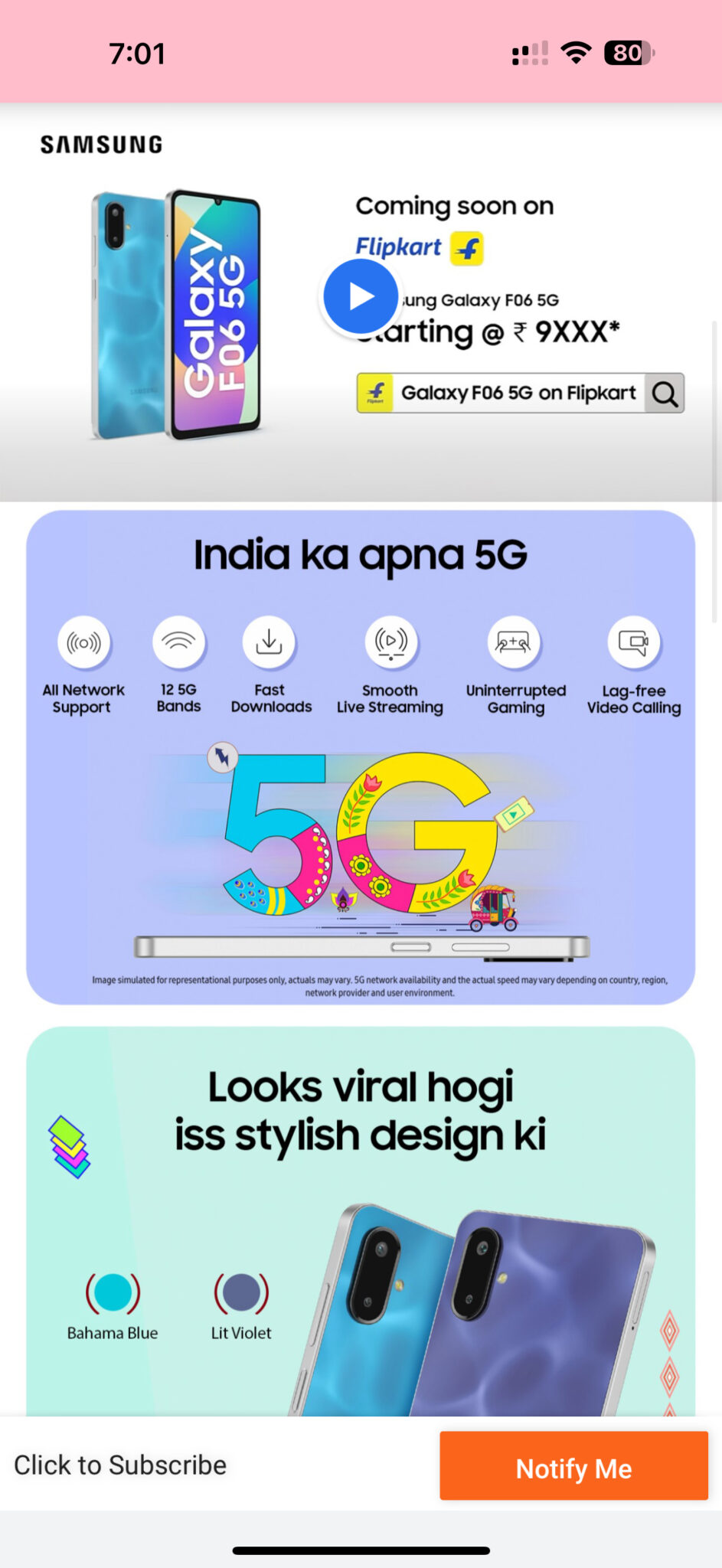 Galaxy F06 5G India launch date, specs, design officially revealed ...