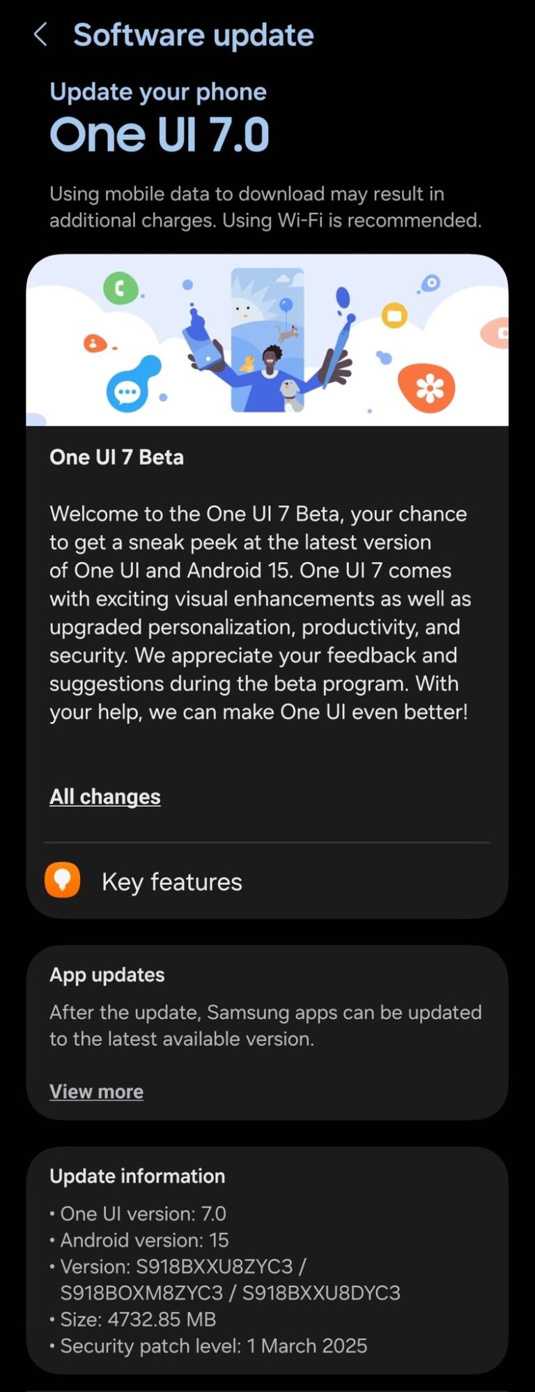 Samsung Galaxy S23 gets One UI 7.0 (Android 15) beta update - SamMobile